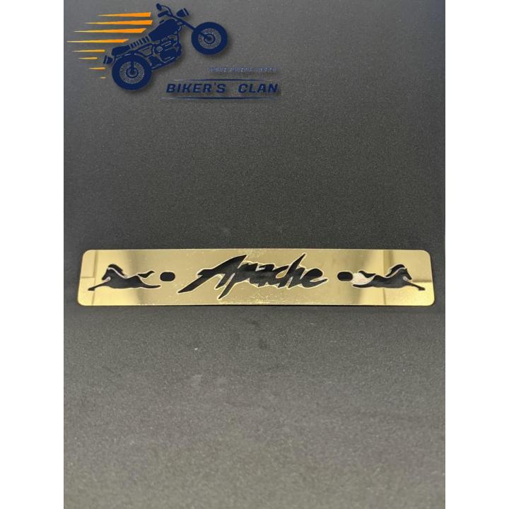 Apache Rtr Name Plate Stainless Steel- Bike Number Plate Stainless ...
