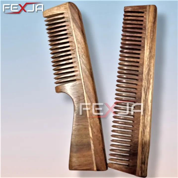2pcs- Wooden Hair Combs Wooden Hair Combs | Daraz.com.bd