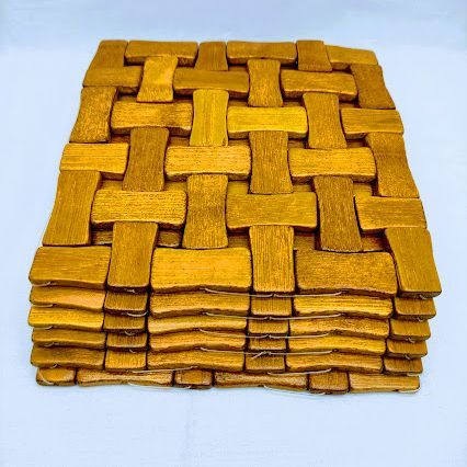Bamboo dining table heat pad placemats bamboo mat (6 pic set), dining ...