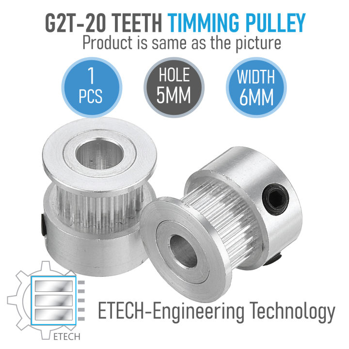 Gt2 timing belt pulley 20 teeth 5mm bore - Innovative Design - To ...