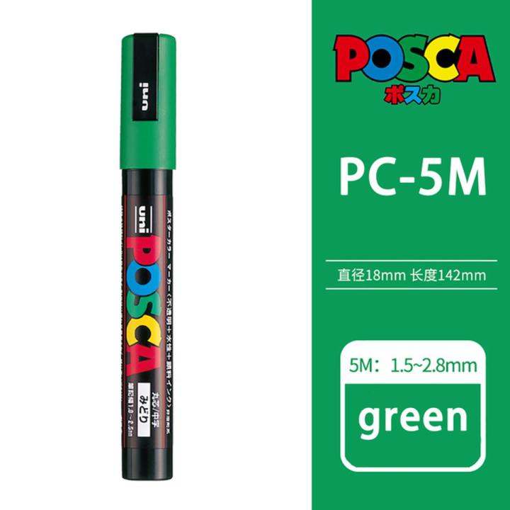 1 Pcs UNI POSCA Marker Pen PC-5M POP Advertising Poster Graffiti Manga ...