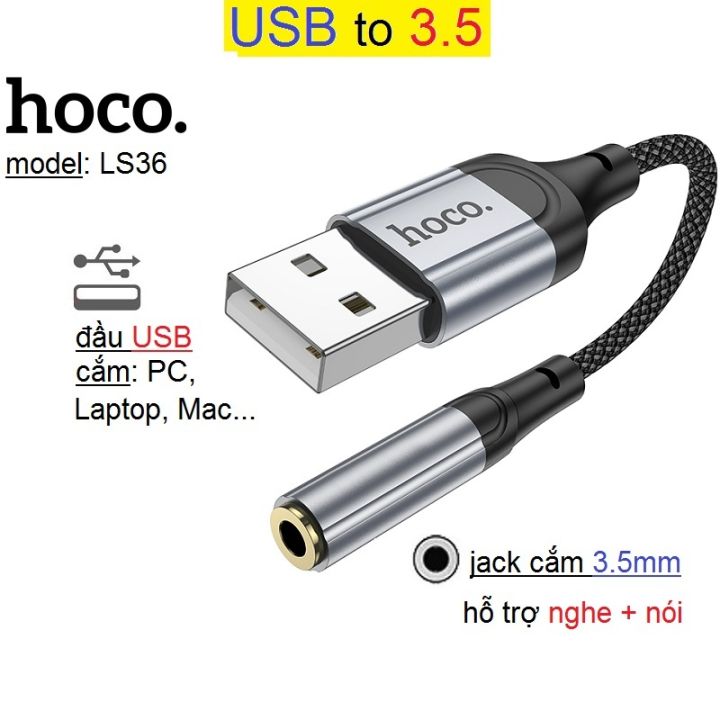 Hoco LS36 USB To 3.5 Fresh External Sound Card | Daraz.com.bd