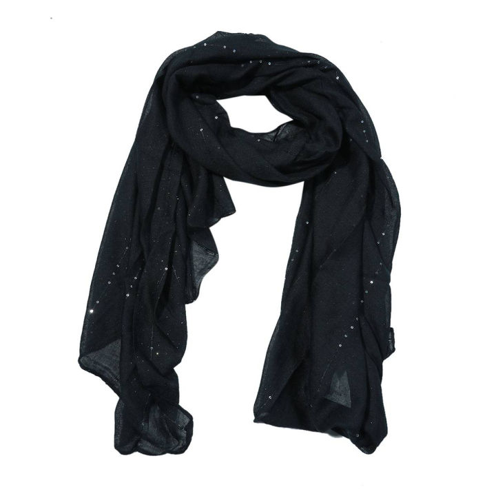 Cotton Orna Hijab Black Color For Muslim Women - Hijab Collection ...