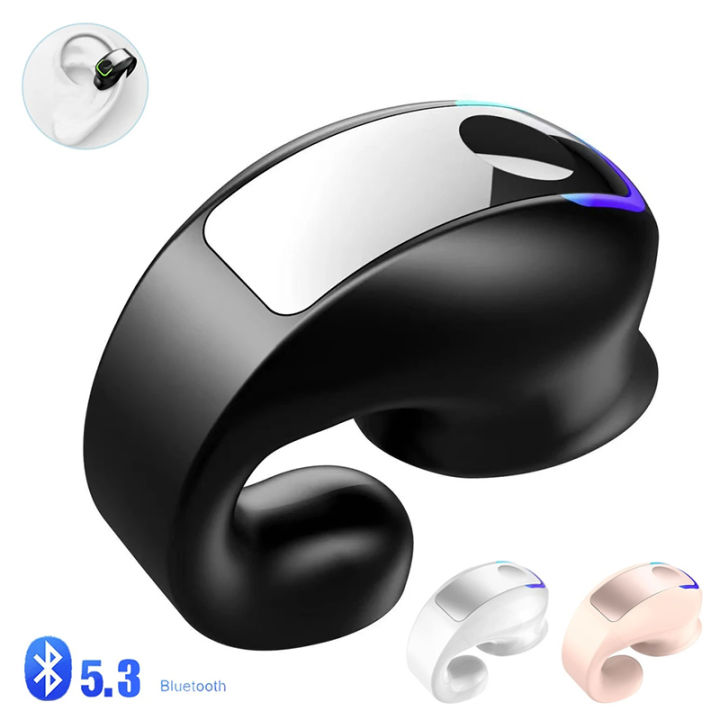 Bone Conduction Earbuds IPX5 Waterproof Single Ear Clip Earphones ...