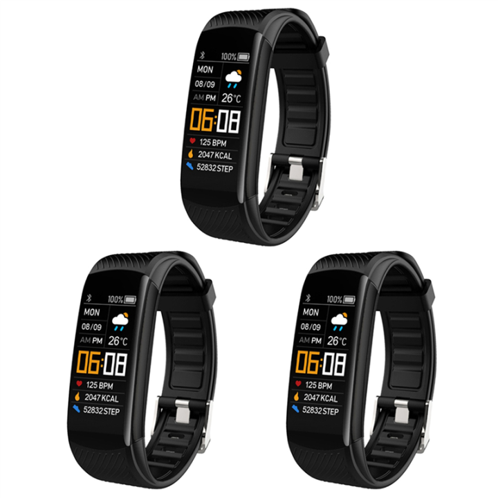 3X Fitness Bracelet Blood Pressure Measurement Pedometer Smart Band ...