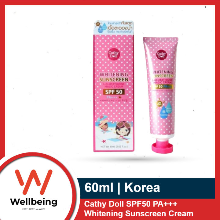 Cathy Doll SPF50 PA+++ Whitening Sunscreen Cream 60ml | Korea | Daraz ...