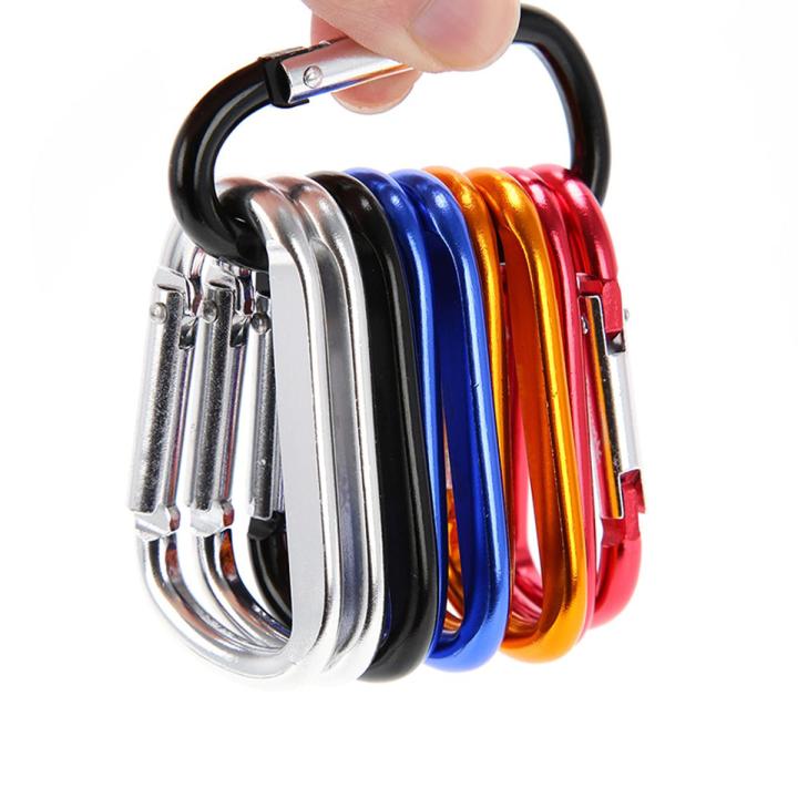 【Daily Deals】 10Pcs Camping Aluminum D Shape Buckle Carabiner Survial ...