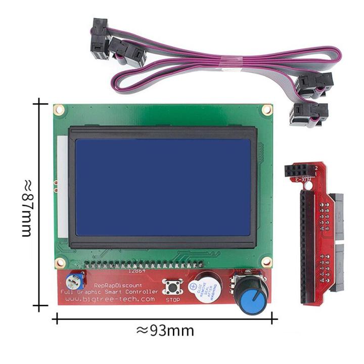 【Mary DAI Store】12864 Controller RAMPS 1.4 12864 LCD Control Panel Blue Screen for 3D LCD12864 ...