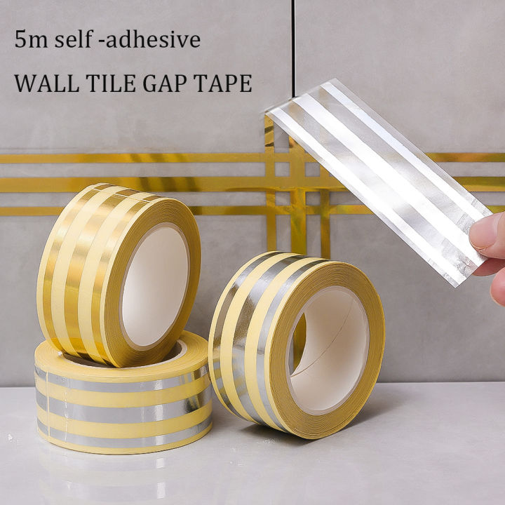 5M/Roll Ceramic Tile Gap Tape Waterproof Self-Adhesive Wall Gap Sealing ...