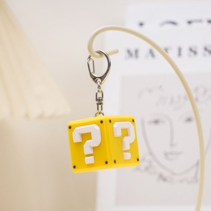 Toy Creative Super Mario Keychain Game Electric Question Mark Brick ...