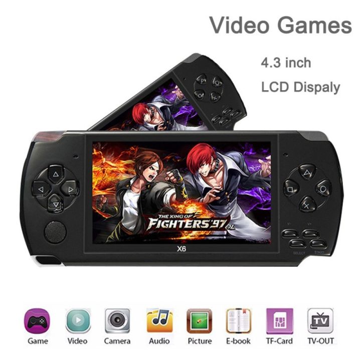 X6 PSP Game Player Console 4.3''screen 8GB Built-In 1000+ Classic Games ...