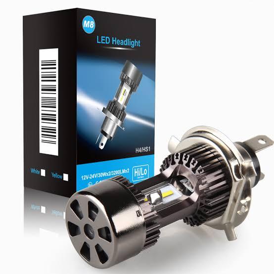 M8 Motorcycle 12v H4 Hi Lo beam Moto LED Headlight White | Daraz.com.bd