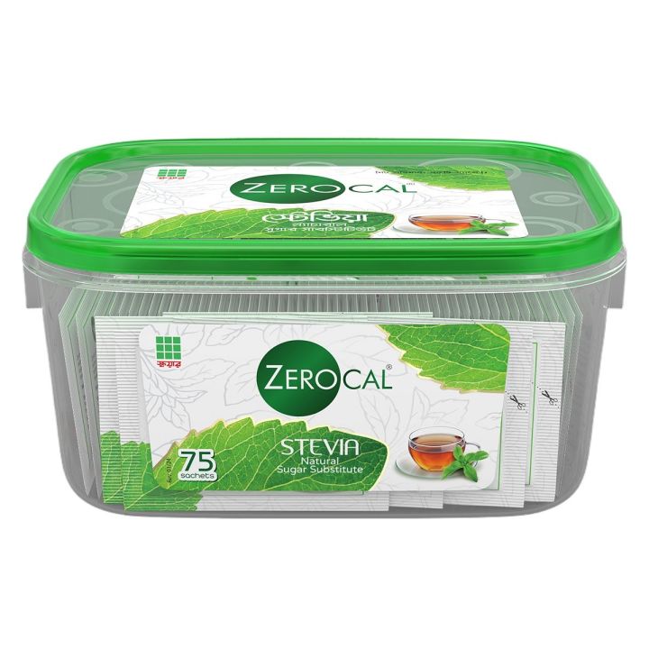 Zerocal Stevia Natural Sugar Substitute 75 Sachet | Daraz.com.bd