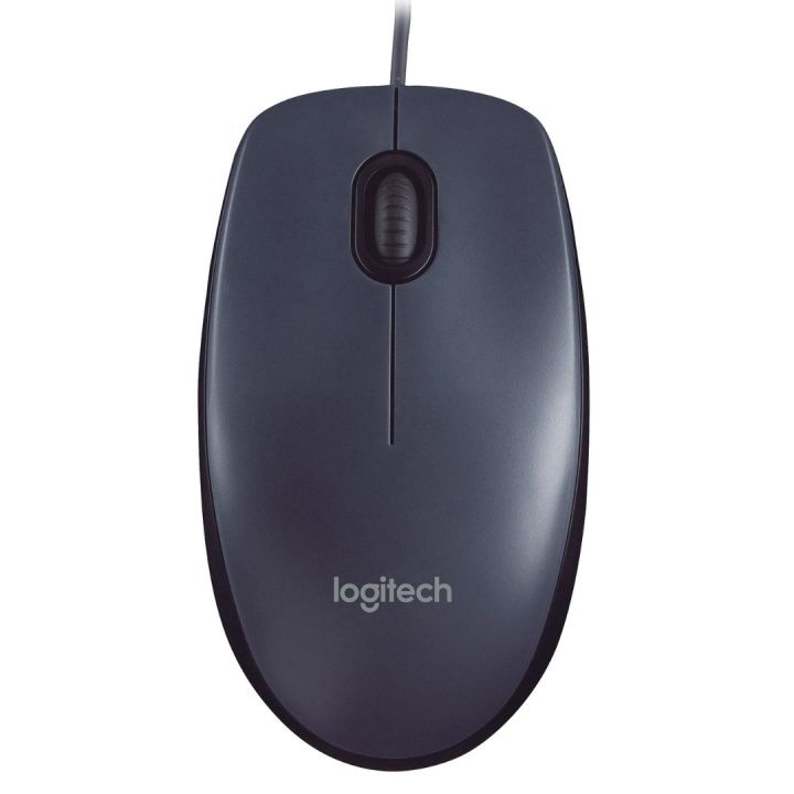 Logitech M90 Wired USB Mouse, 1000 DPI Optical Tracking, Ambidextrous ...