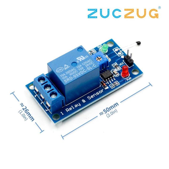 【happy one】5V/12V Thermal Module Channel Relay Module Combo Module ...