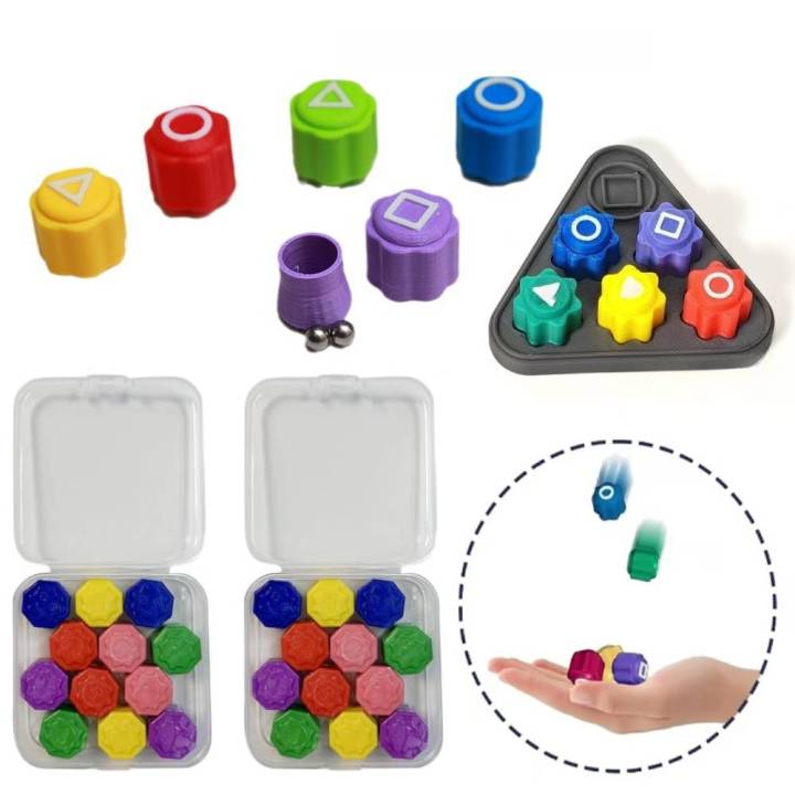3D Korean Traditional Play Game Gonggi Jack Stone Pebbles Set Round ...