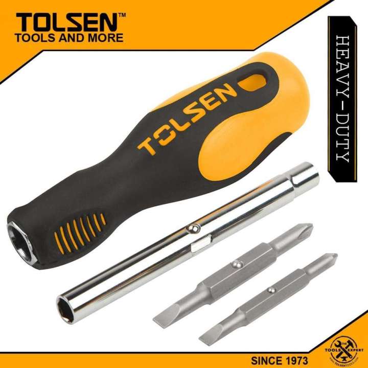 TOLSEN//6in1//Interchangeable Screwdriver Set (Philip & Flat)//20043 ...