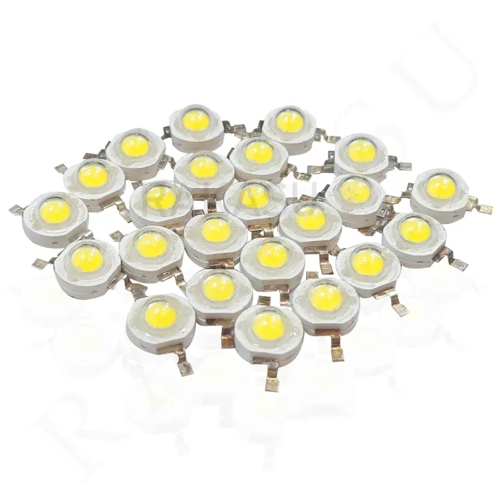 Led Chip 3W White DC 3V-3.4V / 3 Watt Super Bright Intensity SMD COB ...