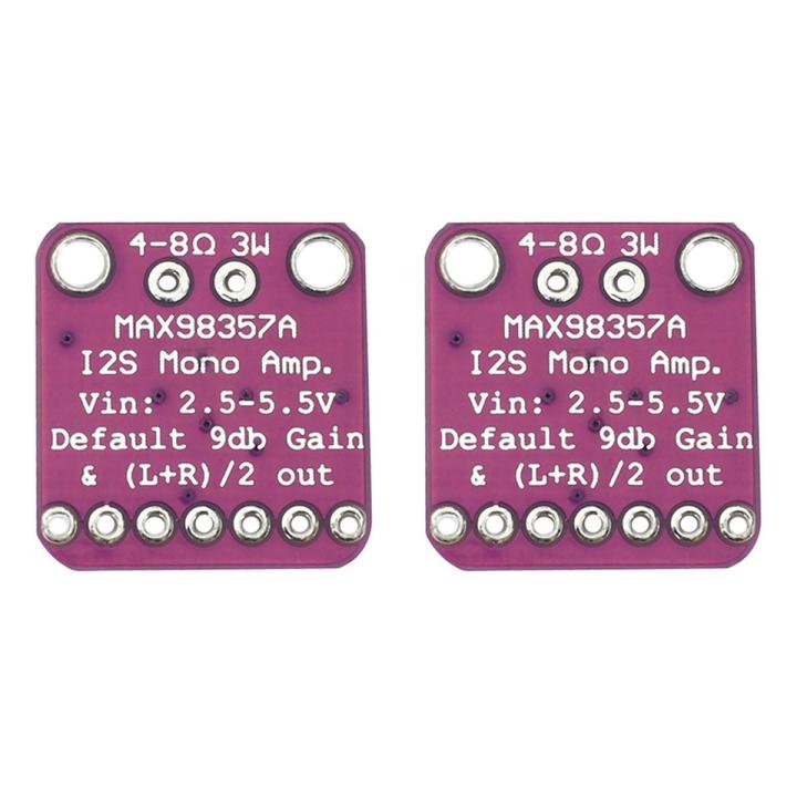 2x Max98357 I2s 3w Class D Amplifier Breakout Interface Dac Decoder