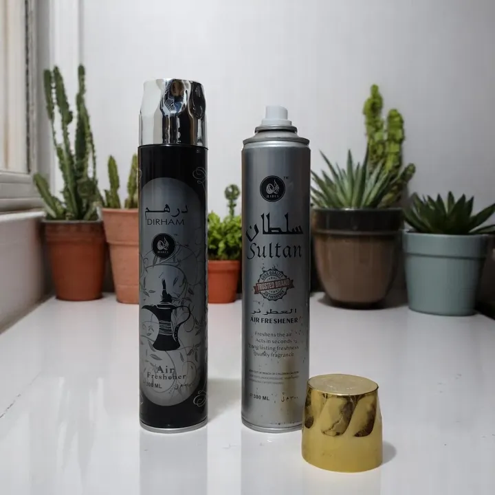 Hadia Sultan & Dirham Room Spray 2 Pack Combo 300ml Each for Elegant ...