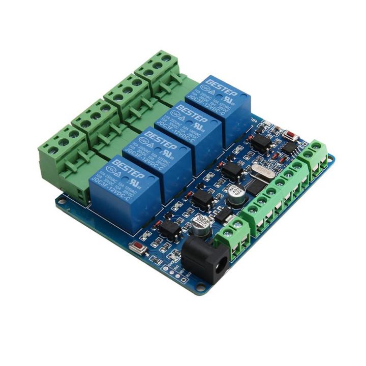 Modbus RTU 4 Channel 12V Relay Output Board Module Switch Input RS485 / TTL | Daraz.com.bd
