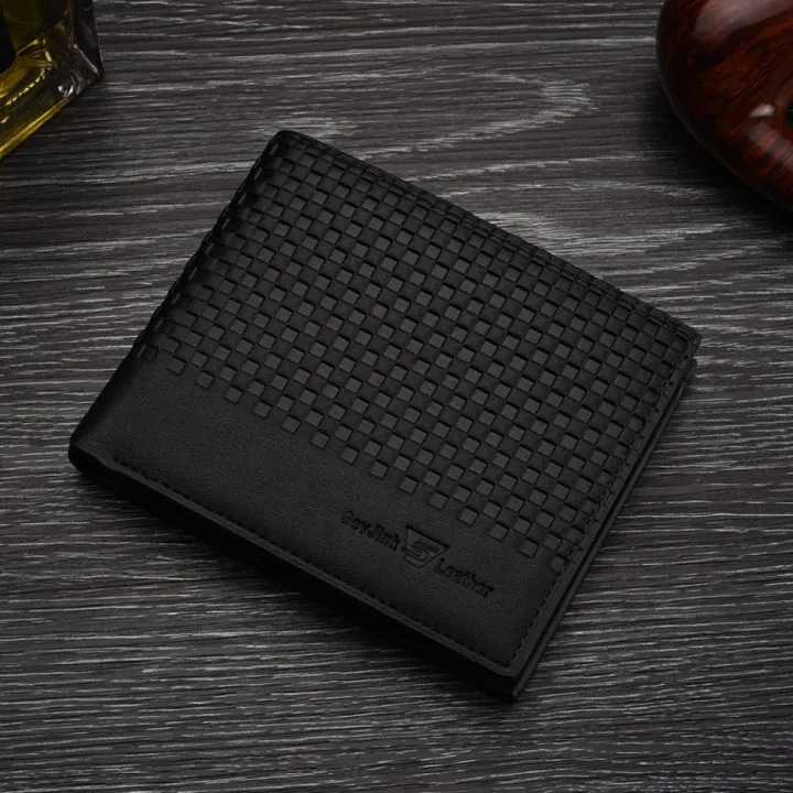 【Popular choice】 Men's short wallet High-end splicing South Korean men ...