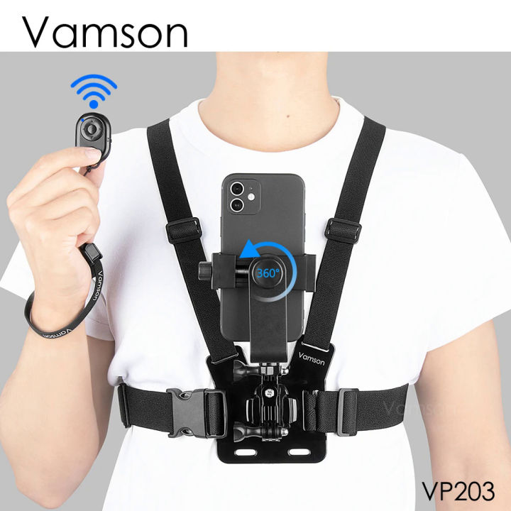 Vamson Chest Strap Rotate Phone Mount for iphone Smart Phone Belt Body ...