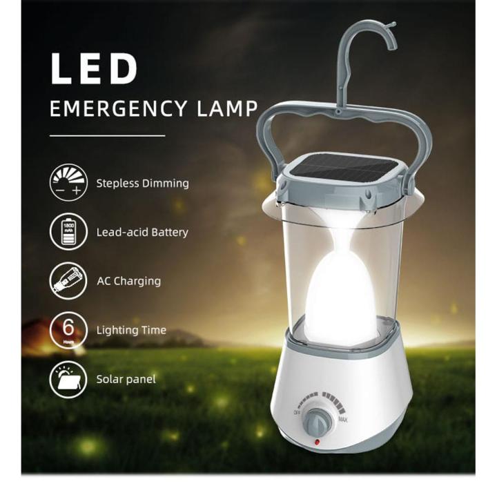 SM-7634T SUNMOON Portable Solar Camping Lantern LED Emergency Lamp ...