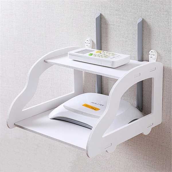 New Wifi Router Stand High Quality Shelf Double Layer Wall Mounted Easy ...