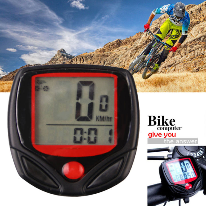 Waterproof 15 Function LCD Bike Bicycle Odometer Speedometer Cycling ...