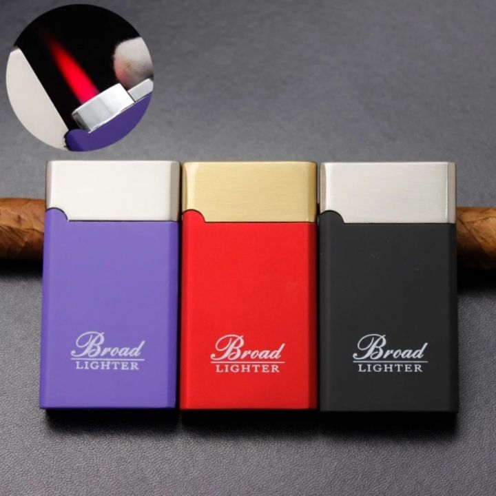 Broad Rafin Metal Gas Lighter Rectangular Shaped Lighter Butane Gas ...