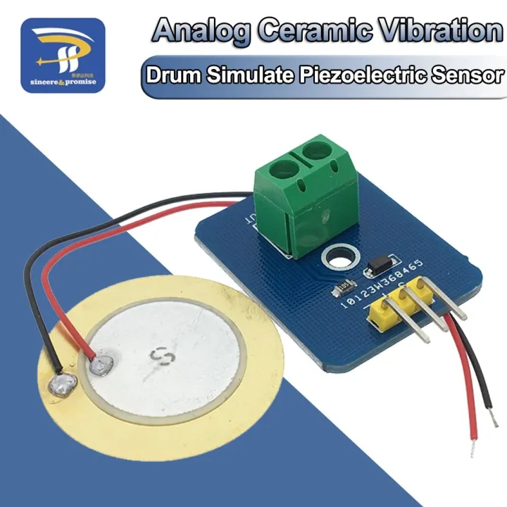 【the Road To Happiness Store】drum Simulate Piezoelectric Sensor Analog Ceramic Vibration Sensor