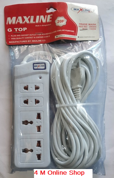 Multi Plug ML-017 Multiplug 4 Port Extention Socket 10 Feet Cable ...