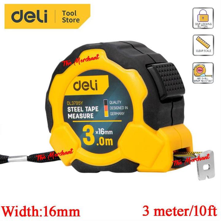 Deli Tools EDL3795Y Measuring Tape - 3m/10ft | Daraz.com.bd