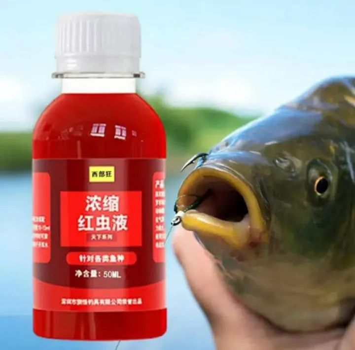 Red 40 Fishing Liquid,2024 New Red Ink Fishing,Red Worm Scent Fish ...