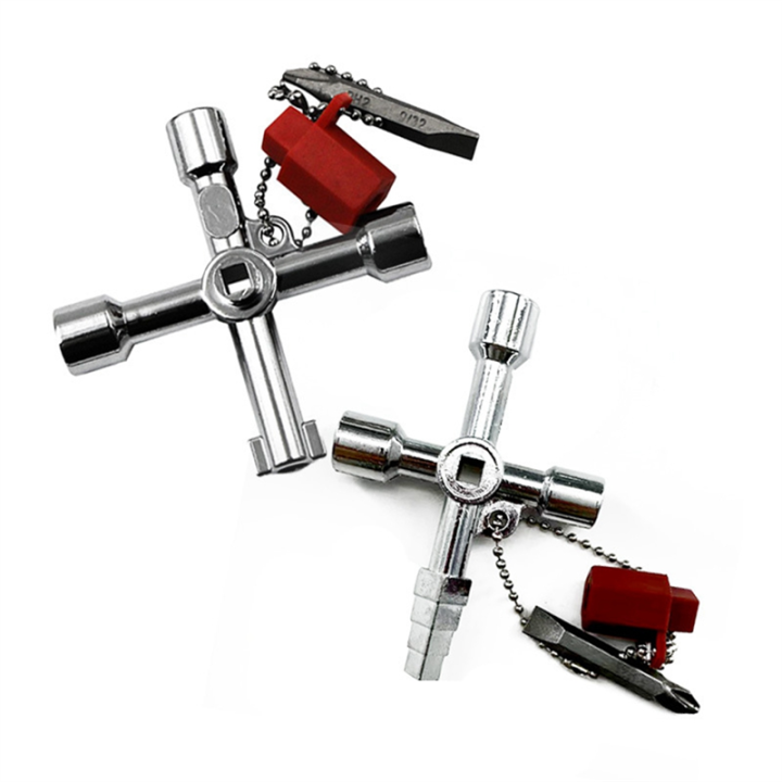 2Pcs Universal Key Switch 4 in 1 Control Cabinet Key,Square Triangular ...