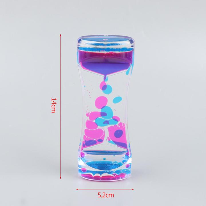 Double Color Sand Hourglasses Liquid Anxiety Relief Liquid Motion ...