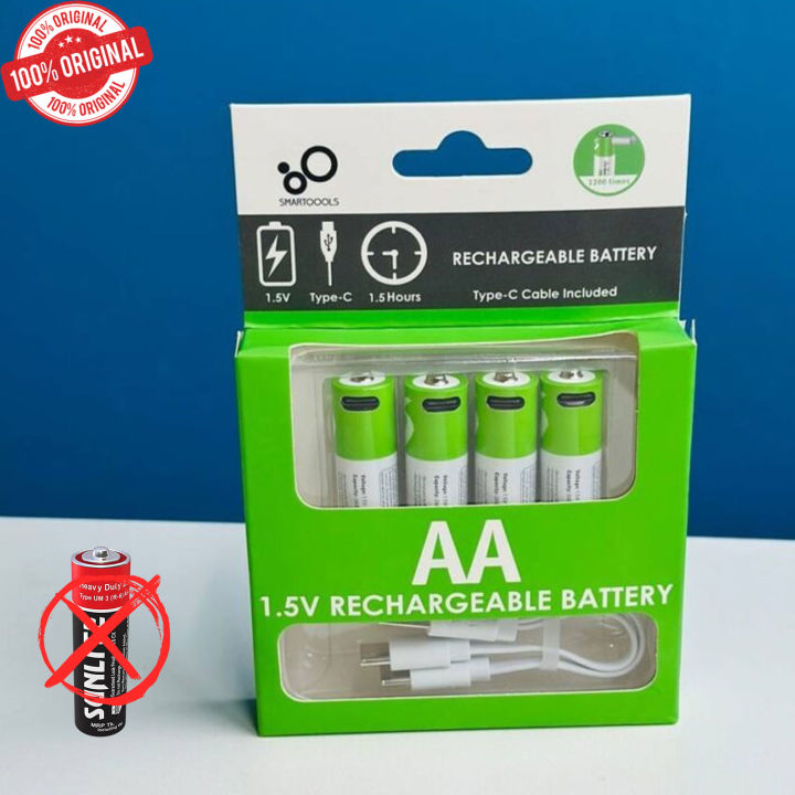 USB-C pencil RECHARGEABLE BATTERIES (4 PCS) AAA & AA | Daraz.com.bd