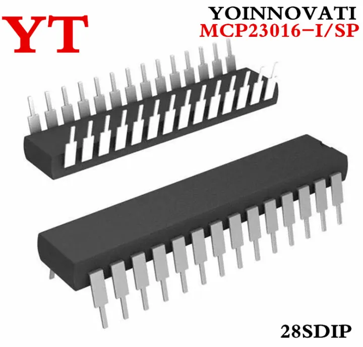 50pcs/lot MCP23016-I/SP MCP23016 23016 IC I/O EXPANDER I2C 16B 28SDIP ...