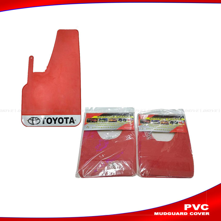 TOYOTA MUD FLAPS CAR WHEEL MAT PVC Mud guard Cover - Red | Daraz.com.bd