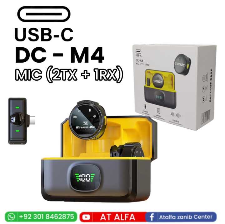 Candc DC-M4 Wireless Mic Wireless Lavalier Microphone for iPhone ...
