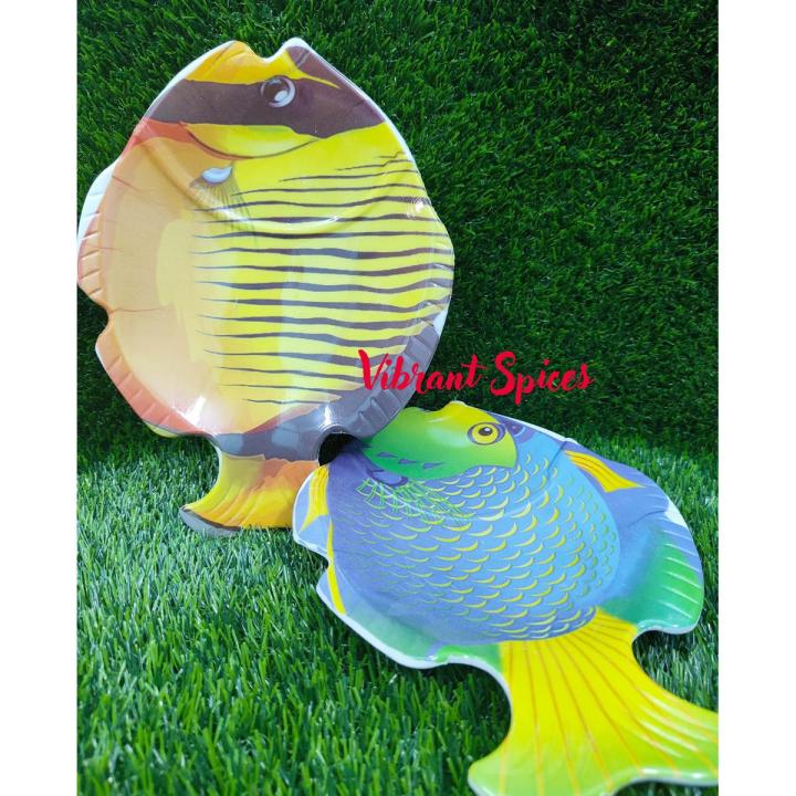 new Excusive chanda Fish Design Serving Dish / Plate 9" Inch melamine 1 ...