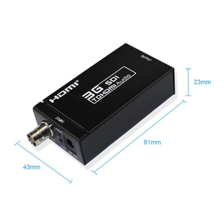 BRADOO- 3G SDI to HDMI Converter BNC Coax 1080P Monitor HDTV Audio ...