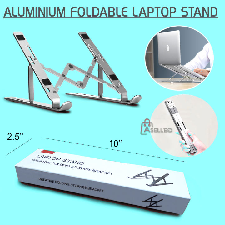 Full Aluminum Alloy Laptop Stand Creative Folding Storage Bracket for ...