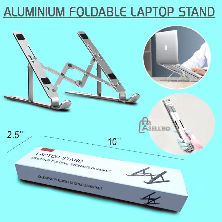Full Aluminum Alloy Laptop Stand Creative Folding Storage Bracket for ...