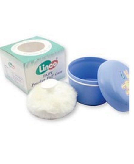 Baby Soft Face Body Cosmetic Powder Puff Sponge Box Case Container ...