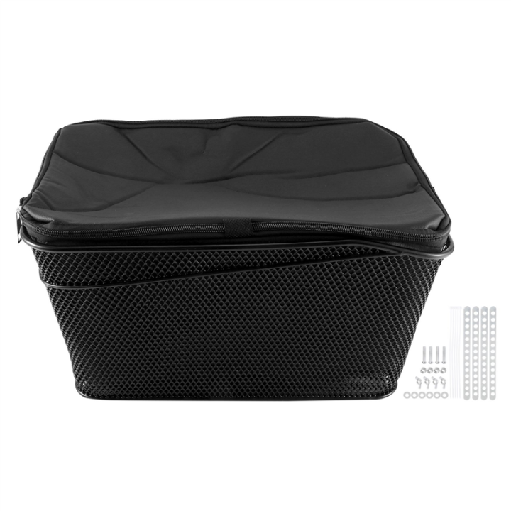 Rear Bike Basket Large Capacity Rear Bicycle Cargo Rack Mount Metal ...