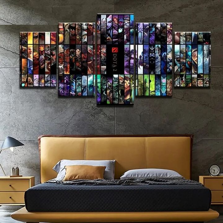 Video Game Dota 2 Character 5Pcs Wall Art Canvas HD Posters Painting ...