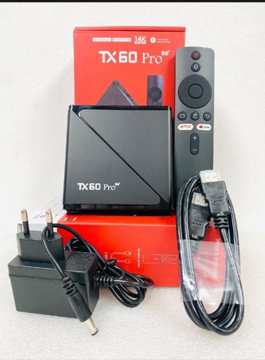 TX60 Pro 16GB 256GB 5G Android Smart TV Box 14K ULTRA HD Voice Remote ...