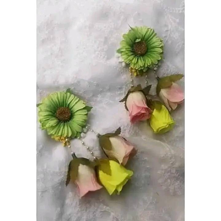 Artificial Flower Jewellery tikli set for girls and women | Daraz.com.bd